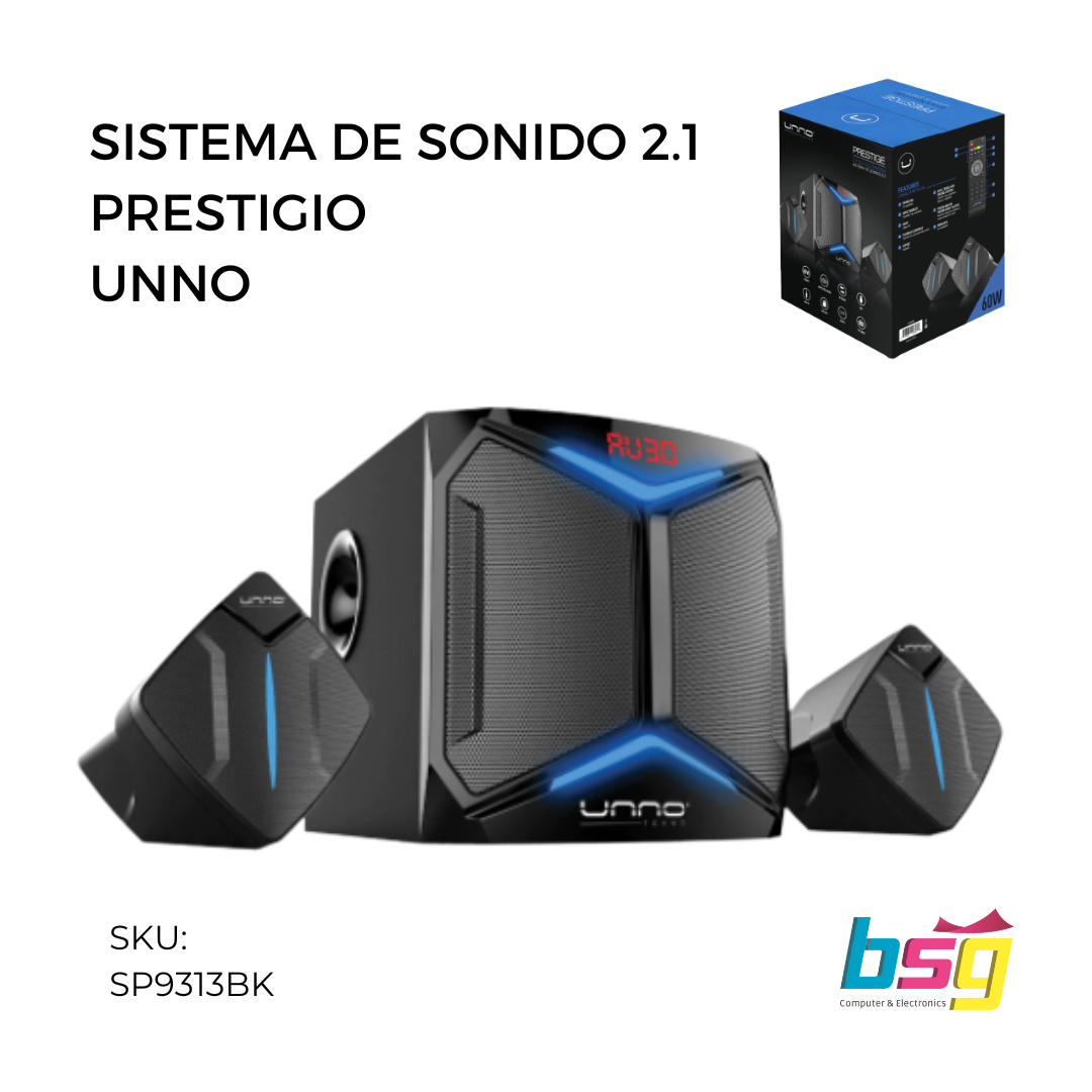 SISTEMA DE SONIDO 2.1 UNNO PRESTIGIO - Equipos tecnologicos en ...
